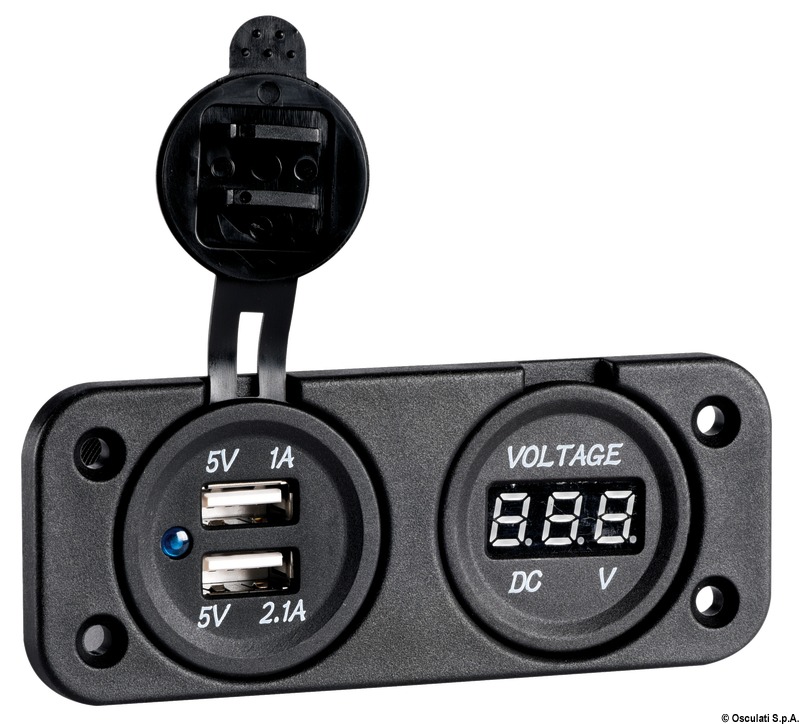 ΠΡΙΖΑ ΧΩΝΕΥΤΗ USB -ΒΟΛΤΟΜΕΤΡΟ – SailMarine